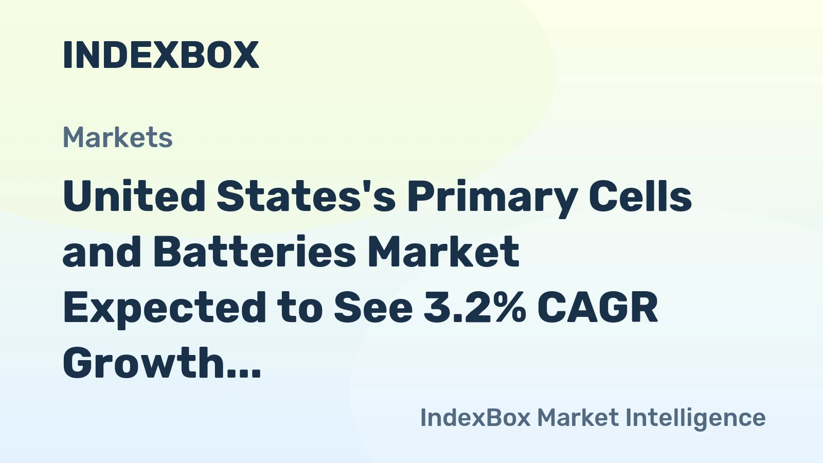 United States's Primary Cells and Batteries Market Expected to See 3.2% CAGR Growth through 2035