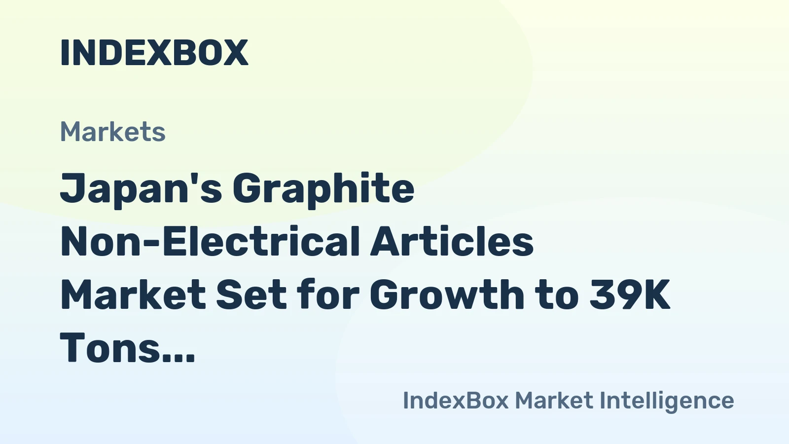 Japan's Graphite Non-Electrical Articles Market Set for Growth to 39K Tons and $2.8B