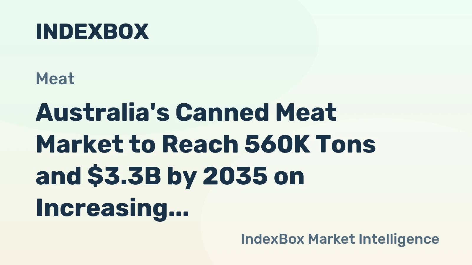 Australia's Canned Meat Market to Reach 560K Tons and $3.3B by 2035 on Increasing Demand