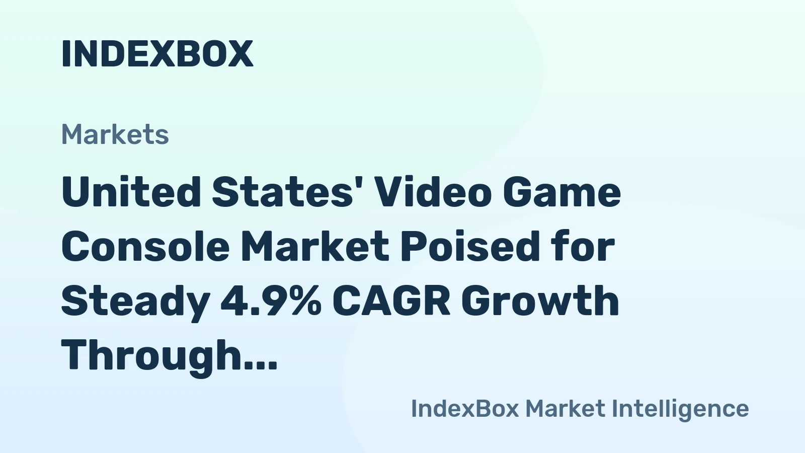 United States' Video Game Console Market Poised for Steady 4.9% CAGR Growth Through 2035