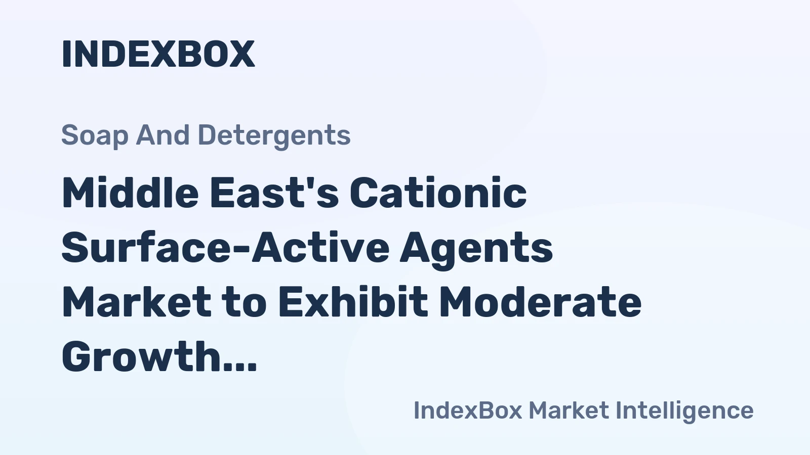 Middle East's Cationic Surface-Active Agents Market to Exhibit Moderate Growth with Expected CAGR of +0.6% from 2024 to 2035