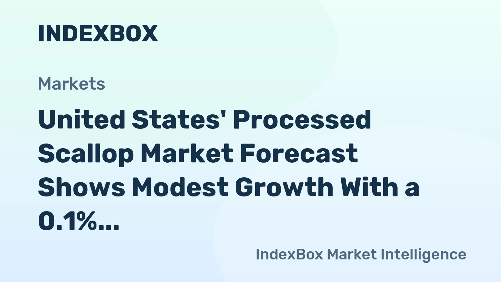 United States' Processed Scallop Market Forecast Shows Modest Growth With a 0.1% CAGR Through 2035