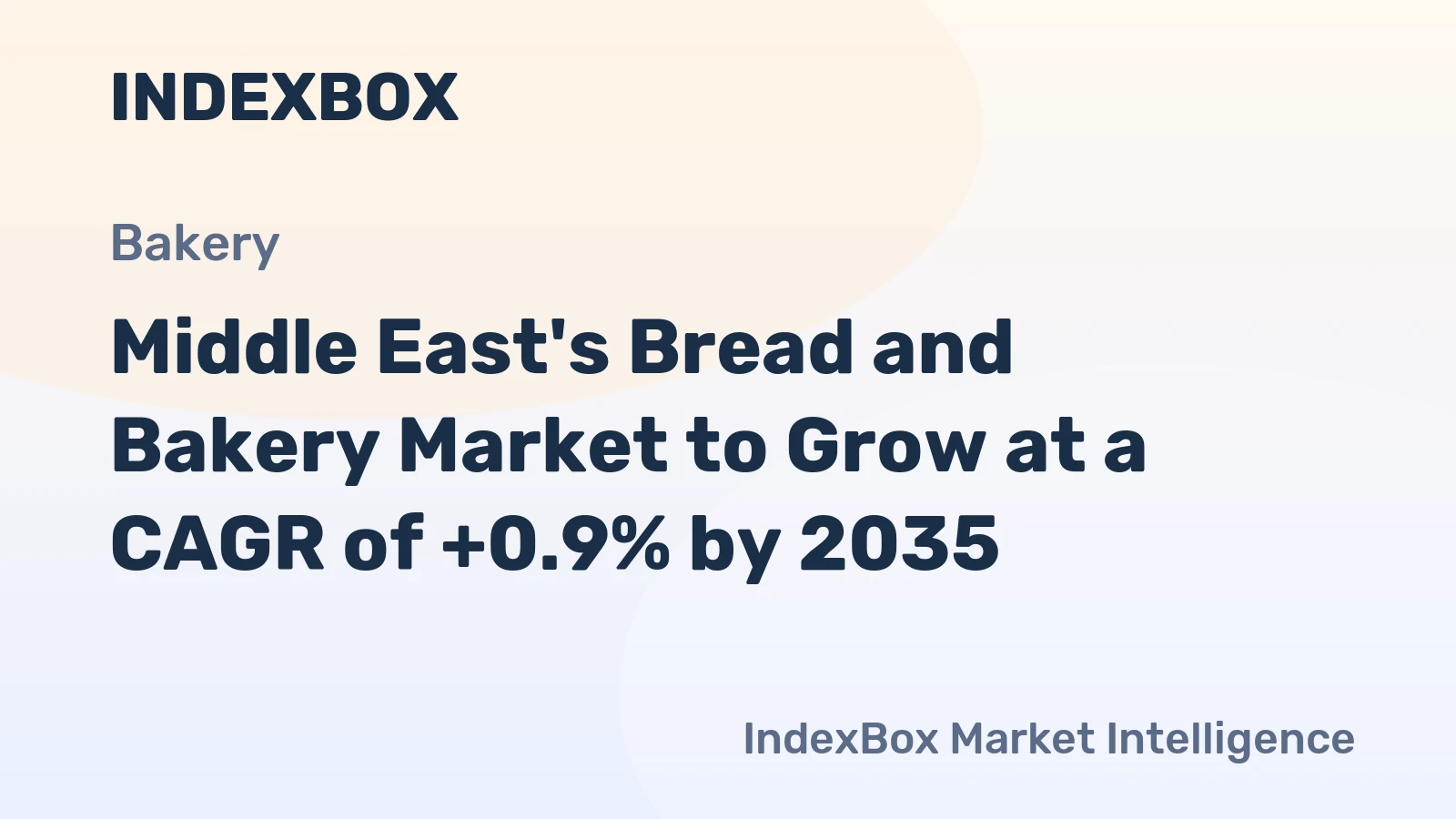 Middle East's Bread and Bakery Market to Grow at a CAGR of +0.9% by 2035