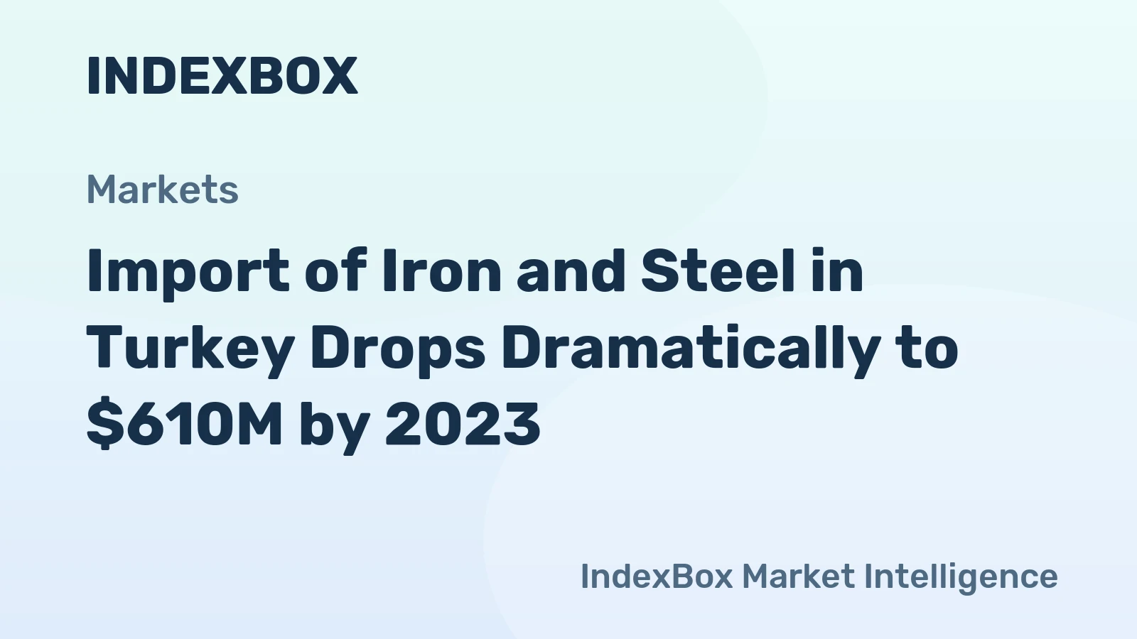 Import of Iron and Steel in Turkey Drops Dramatically to $610M by 2023