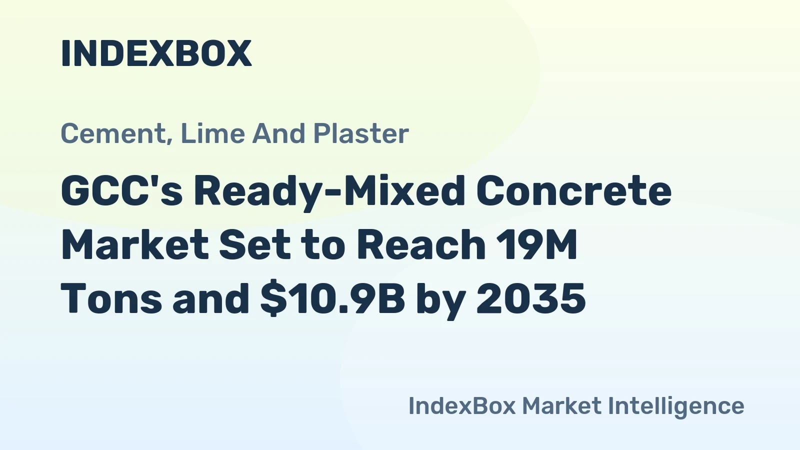 GCC's Ready-Mixed Concrete Market Set to Reach 19M Tons and $10.9B by 2035