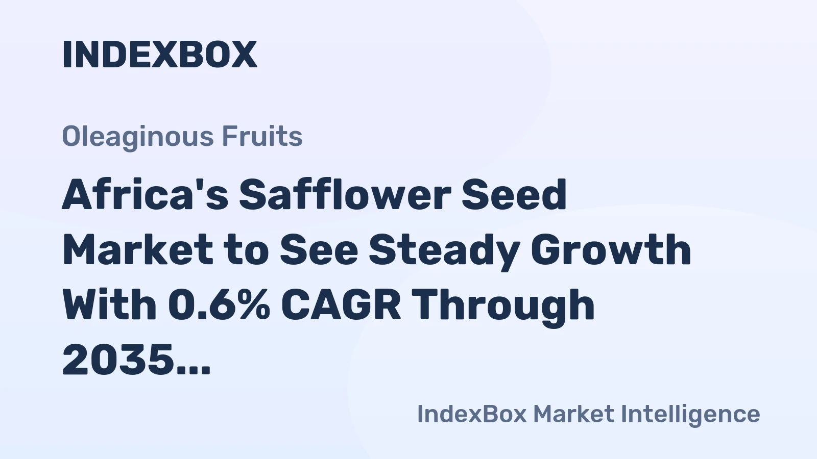 Africa's Safflower Seed Market to See Steady Growth With 0.6% CAGR Through 2035