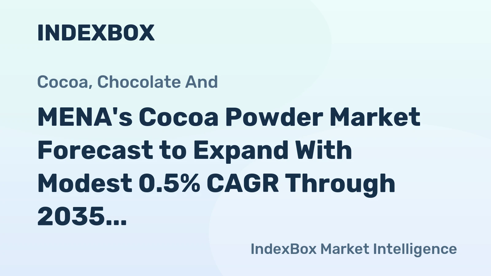 MENA's Cocoa Powder Market Forecast to Expand With Modest 0.5% CAGR Through 2035