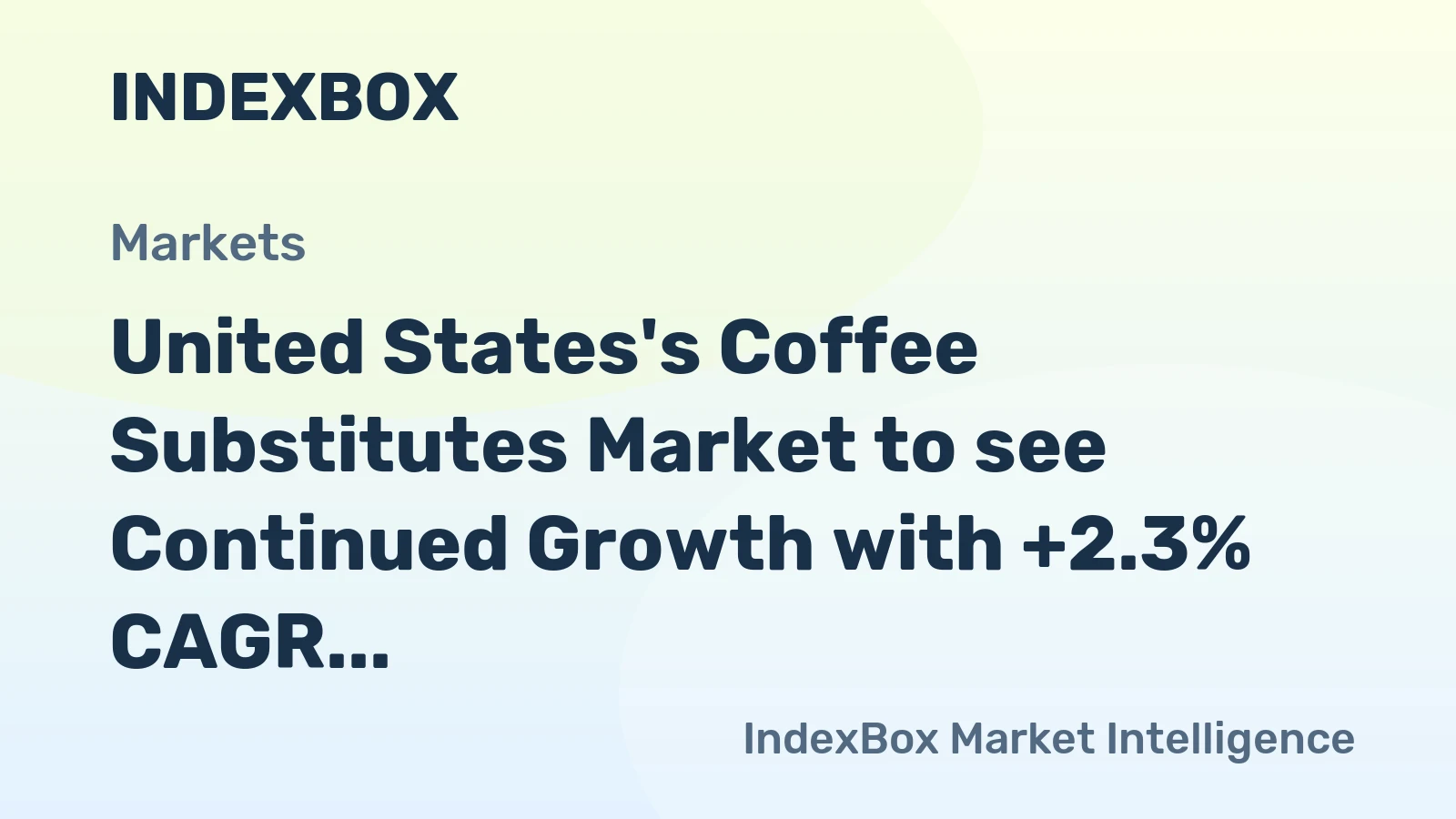 United States's Coffee Substitutes Market to see Continued Growth with +2.3% CAGR through 2035