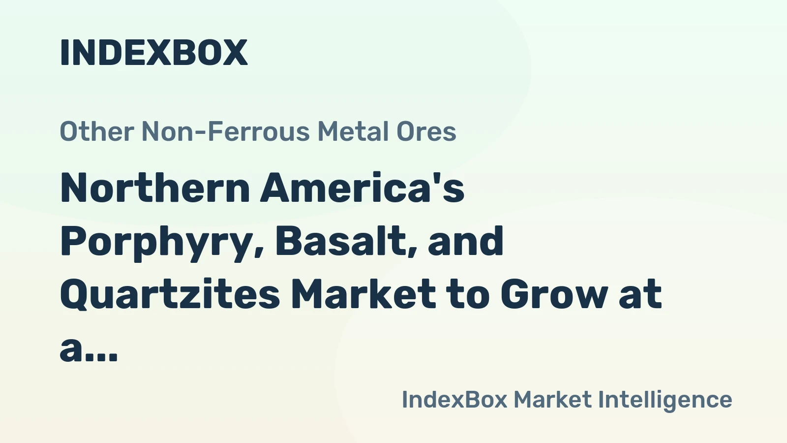 Northern America's Porphyry, Basalt, and Quartzites Market to Grow at a CAGR of +0.1% from 2024 to 2035