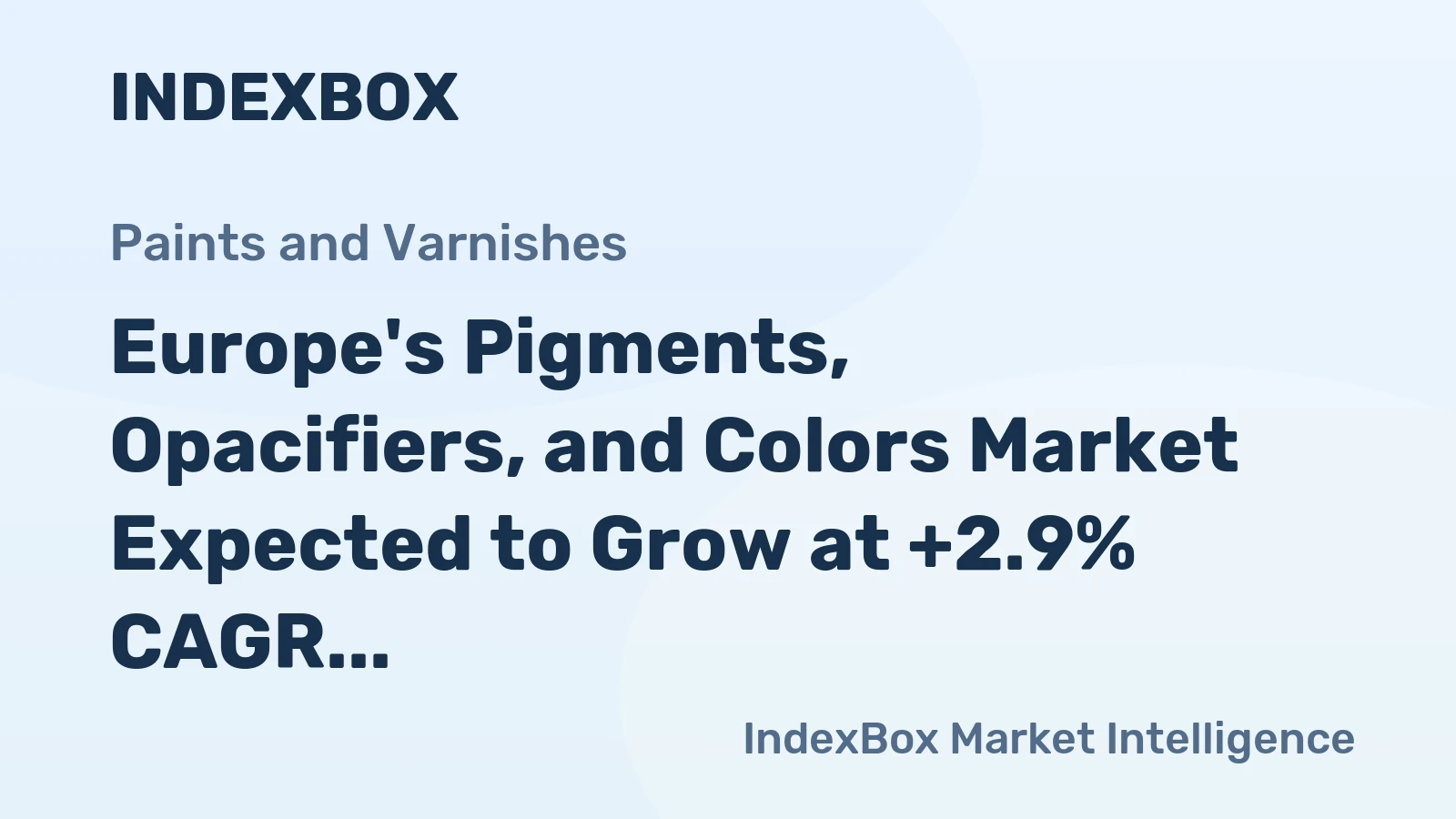 Europe's Pigments, Opacifiers, and Colors Market Expected to Grow at +2.9% CAGR, Reaching $2.1B by 2035