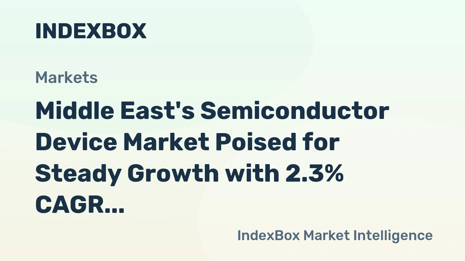 Middle East's Semiconductor Device Market Poised for Steady Growth with 2.3% CAGR
