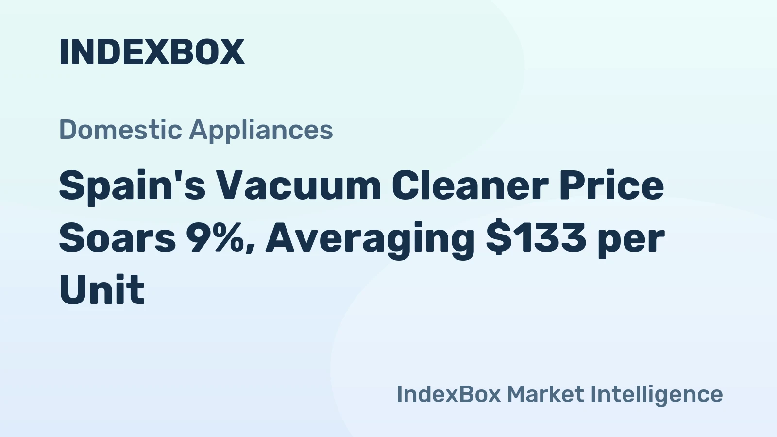 Spain's Vacuum Cleaner Price Soars 9%, Averaging $133 per Unit