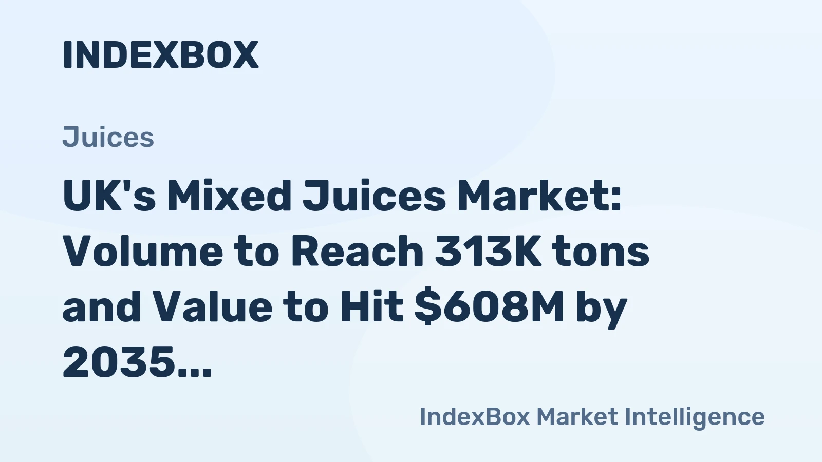 UK's Mixed Juices Market: Volume to Reach 313K tons and Value to Hit $608M by 2035