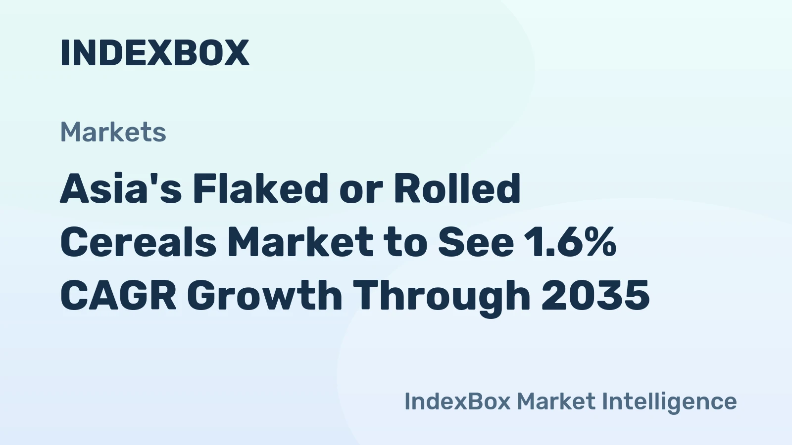 Asia's Flaked or Rolled Cereals Market to See 1.6% CAGR Growth Through 2035