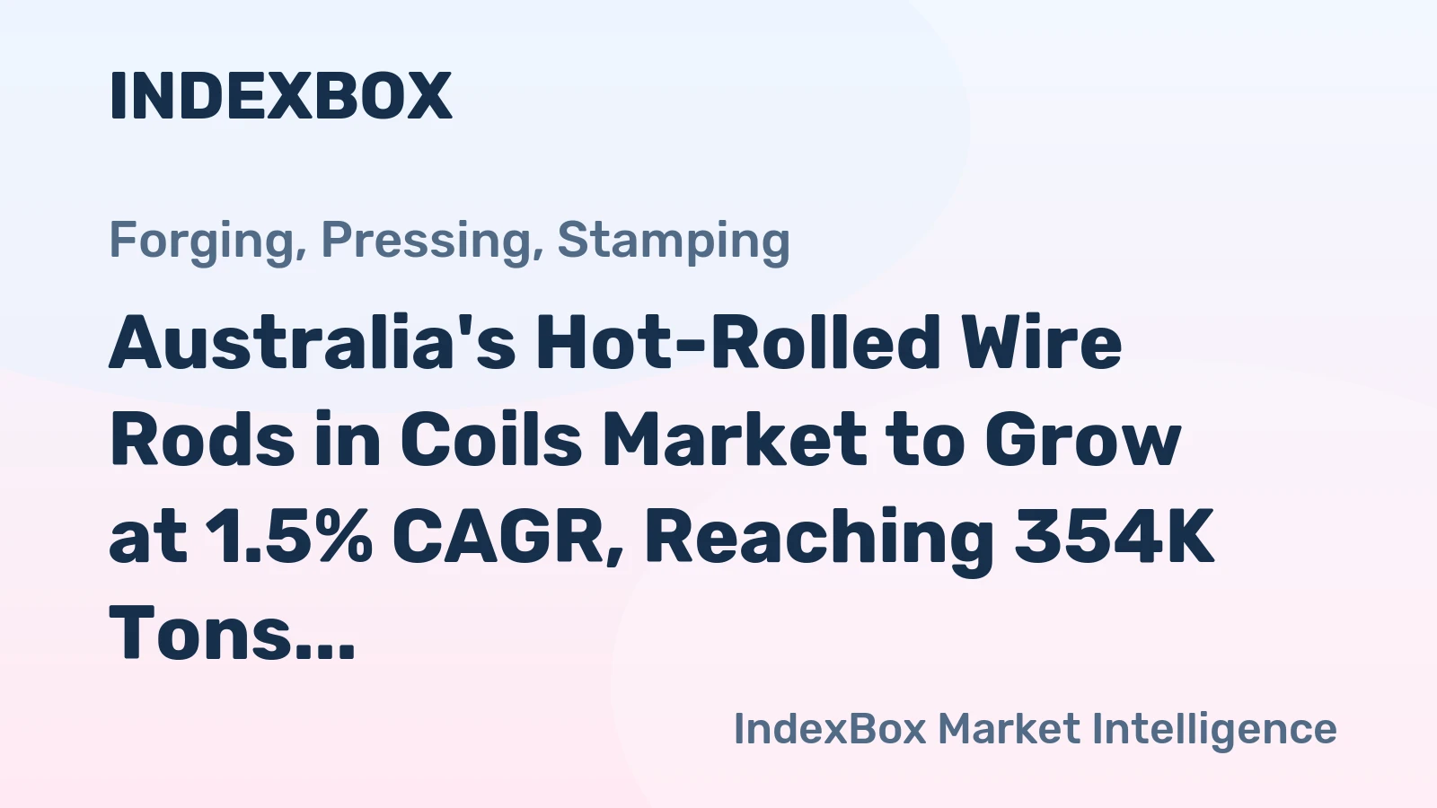 Australia's Hot-Rolled Wire Rods in Coils Market to Grow at 1.5% CAGR, Reaching 354K Tons by 2035
