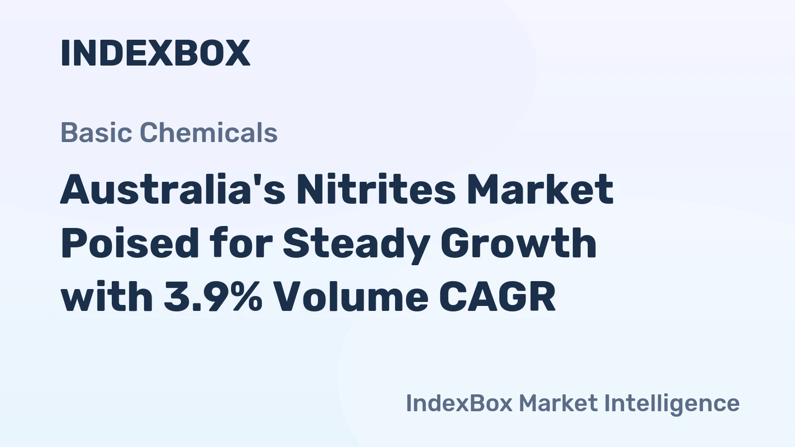 Australia's Nitrites Market Poised for Steady Growth with 3.9% Volume CAGR