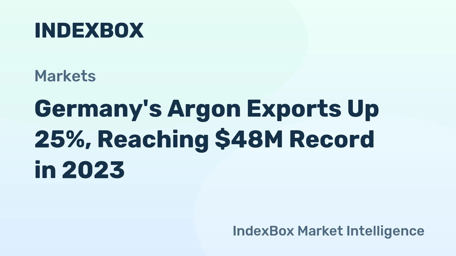 Germany's Argon Exports Up 25%, Reaching $48M Record in 2023
