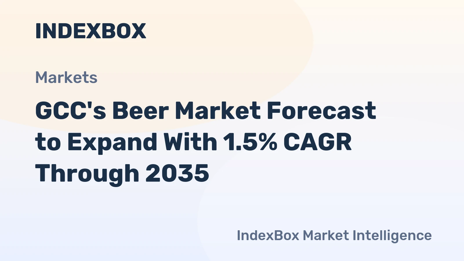 GCC's Beer Market Forecast to Expand With 1.5% CAGR Through 2035