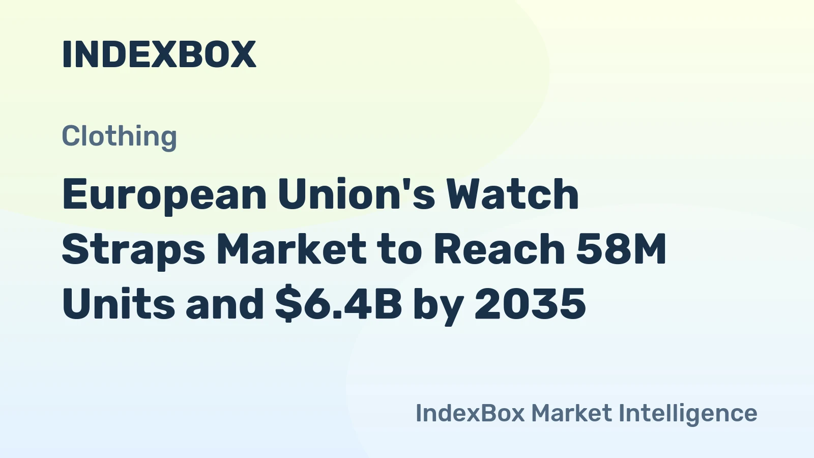 European Union's Watch Straps Market to Reach 58M Units and $6.4B by 2035