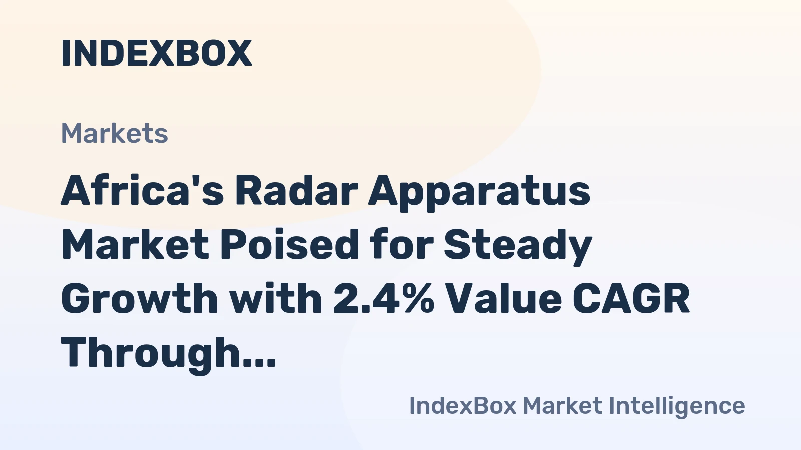 Africa's Radar Apparatus Market Poised for Steady Growth with 2.4% Value CAGR Through 2035
