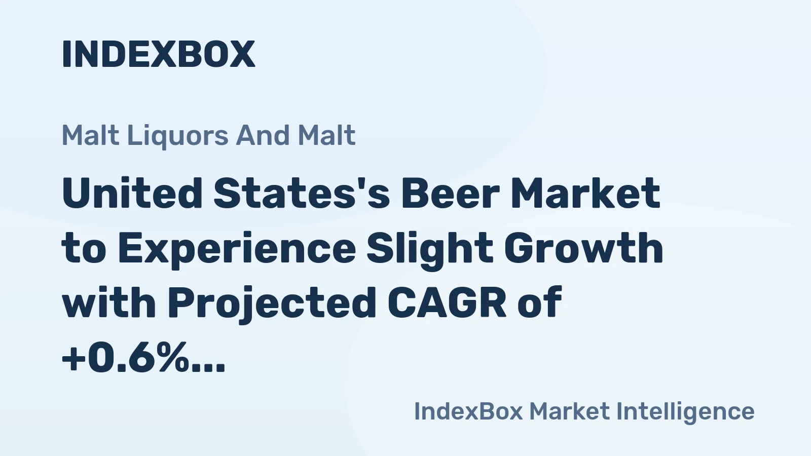 United States's Beer Market to Experience Slight Growth with Projected CAGR of +0.6% from 2024 to 2035