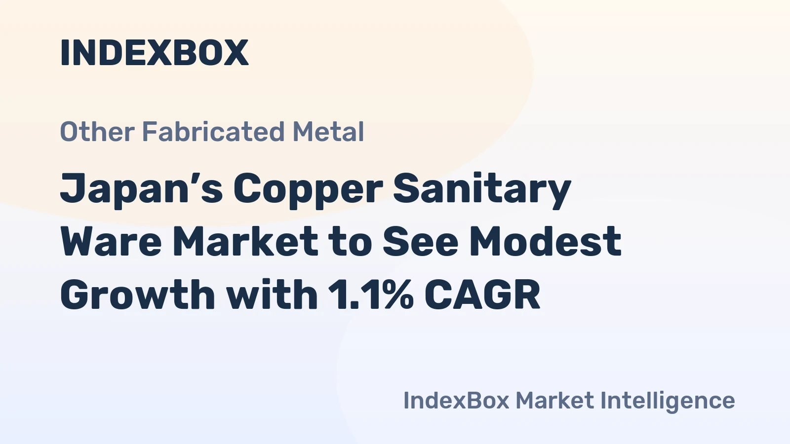 Japan’s Copper Sanitary Ware Market to See Modest Growth with 1.1% CAGR