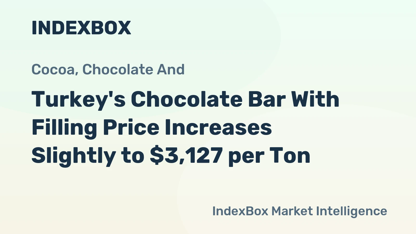 Turkey's Chocolate Bar With Filling Price Increases Slightly to $3,127 per Ton