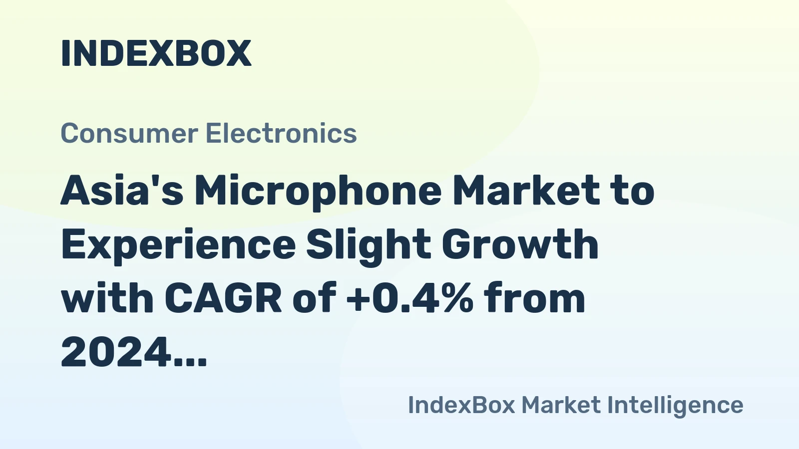 Asia's Microphone Market to Experience Slight Growth with CAGR of +0.4% from 2024 to 2035