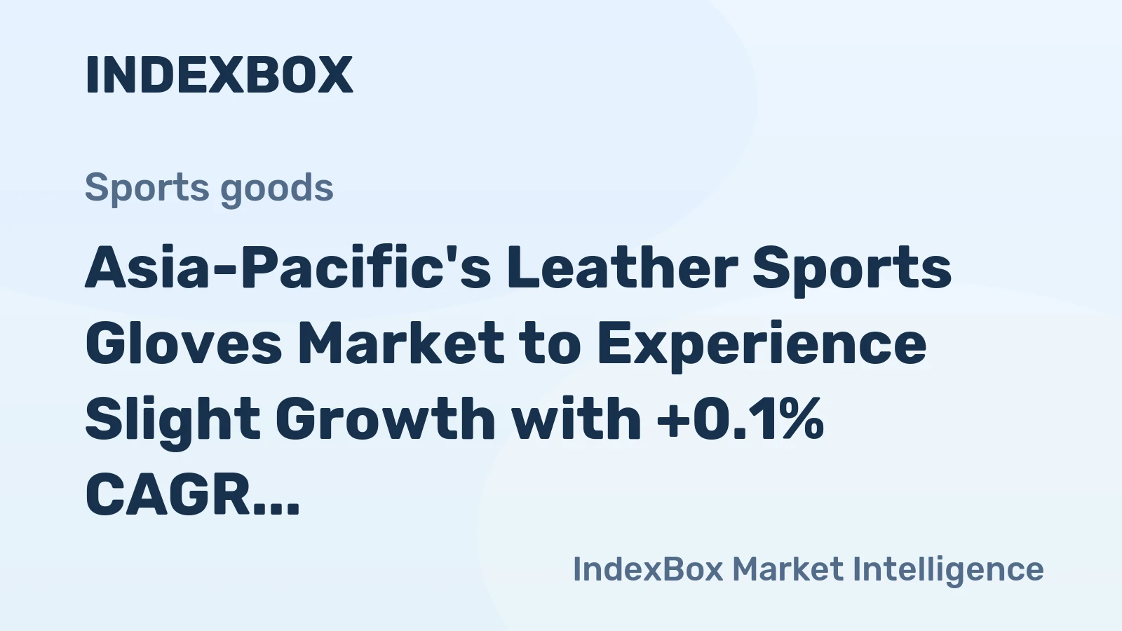 Asia-Pacific's Leather Sports Gloves Market to Experience Slight Growth with +0.1% CAGR Over Next Decade