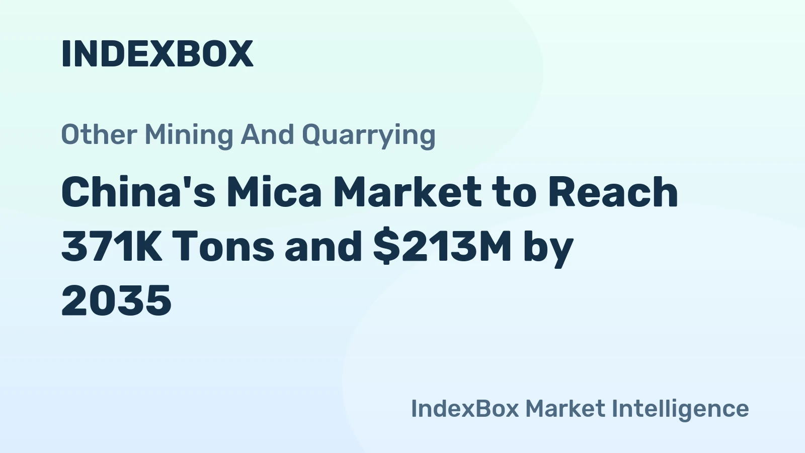 China's Mica Market to Reach 371K Tons and $213M by 2035