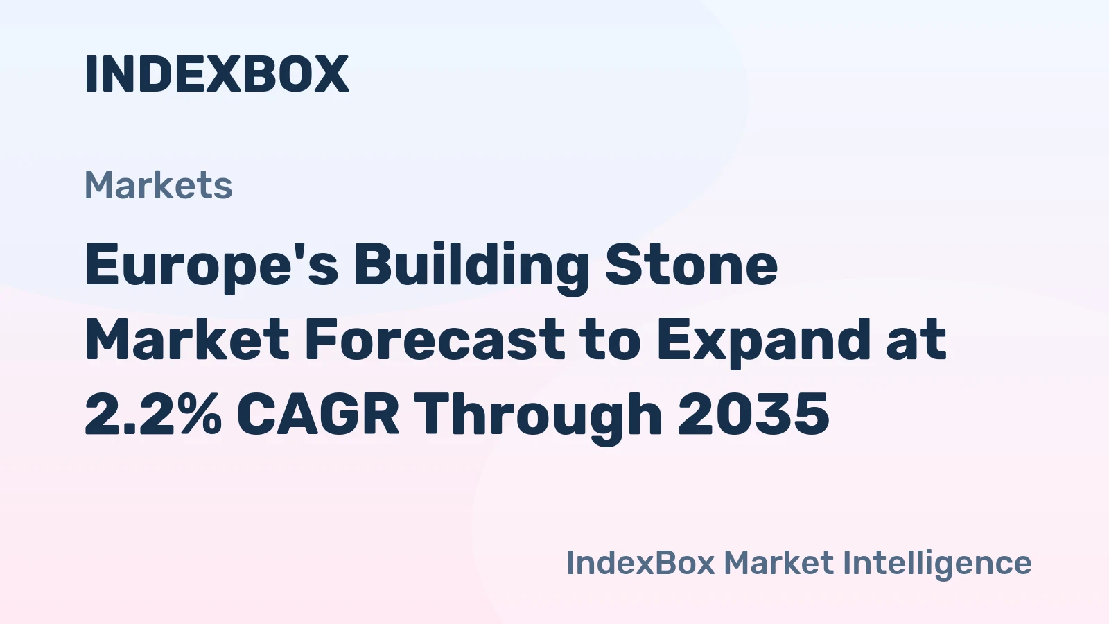 Europe's Building Stone Market Forecast to Expand at 2.2% CAGR Through 2035