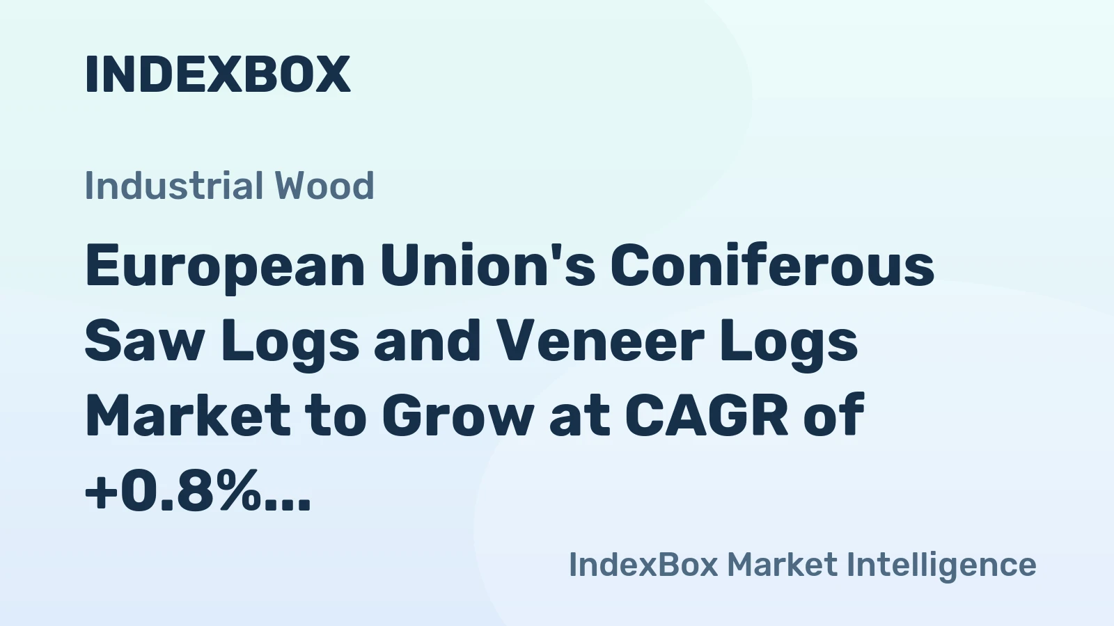 European Union's Coniferous Saw Logs and Veneer Logs Market to Grow at CAGR of +0.8% until 2035