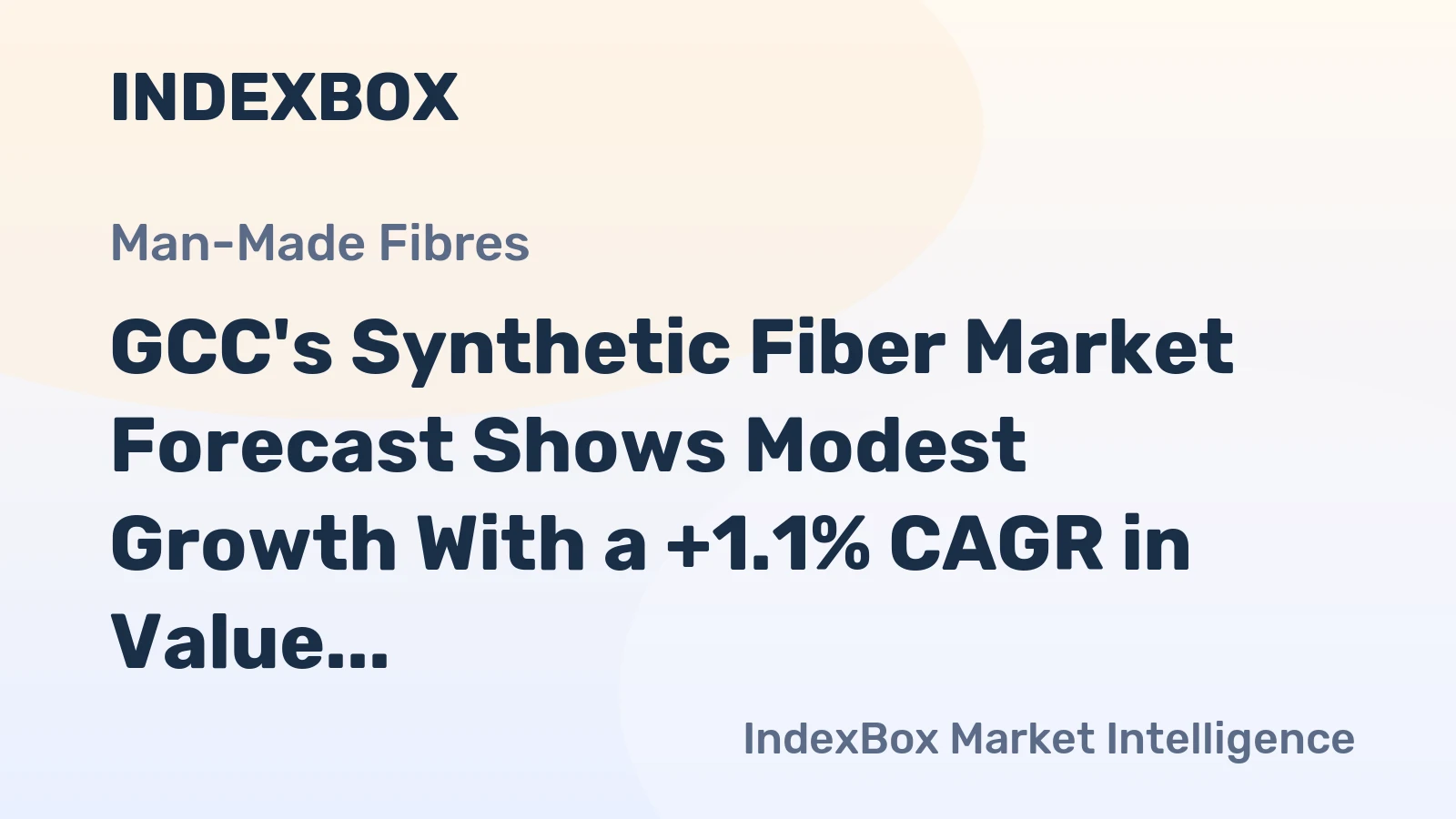 GCC's Synthetic Fiber Market Forecast Shows Modest Growth With a +1.1% CAGR in Value Through 2035