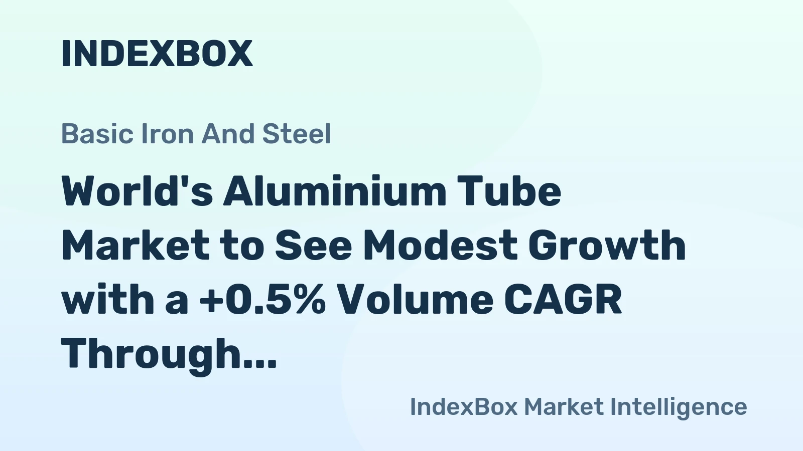 World's Aluminium Tube Market to See Modest Growth with a +0.5% Volume CAGR Through 2035