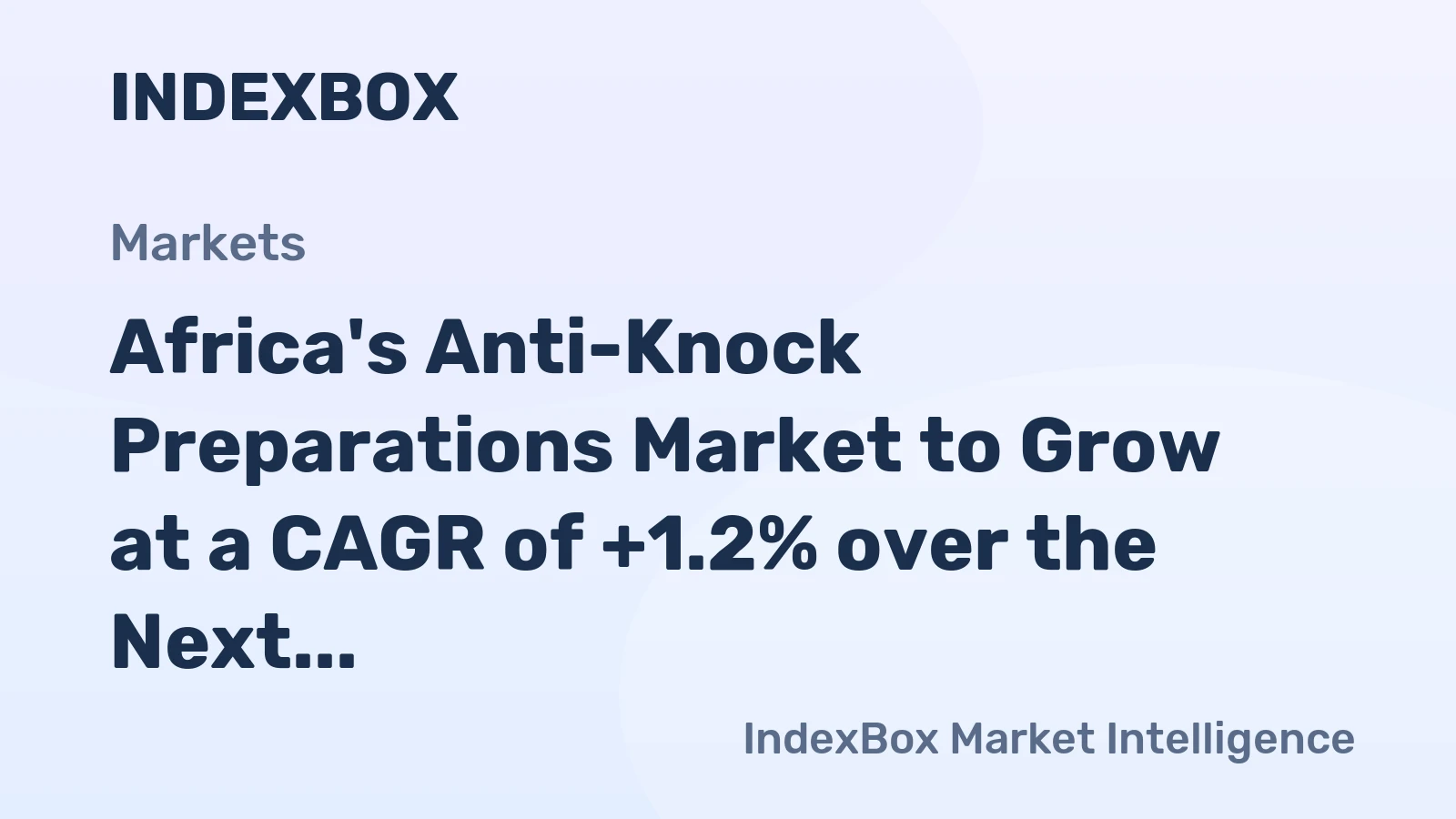 Africa's Anti-Knock Preparations Market to Grow at a CAGR of +1.2% over the Next Decade, Reaching $1.4B by 2035
