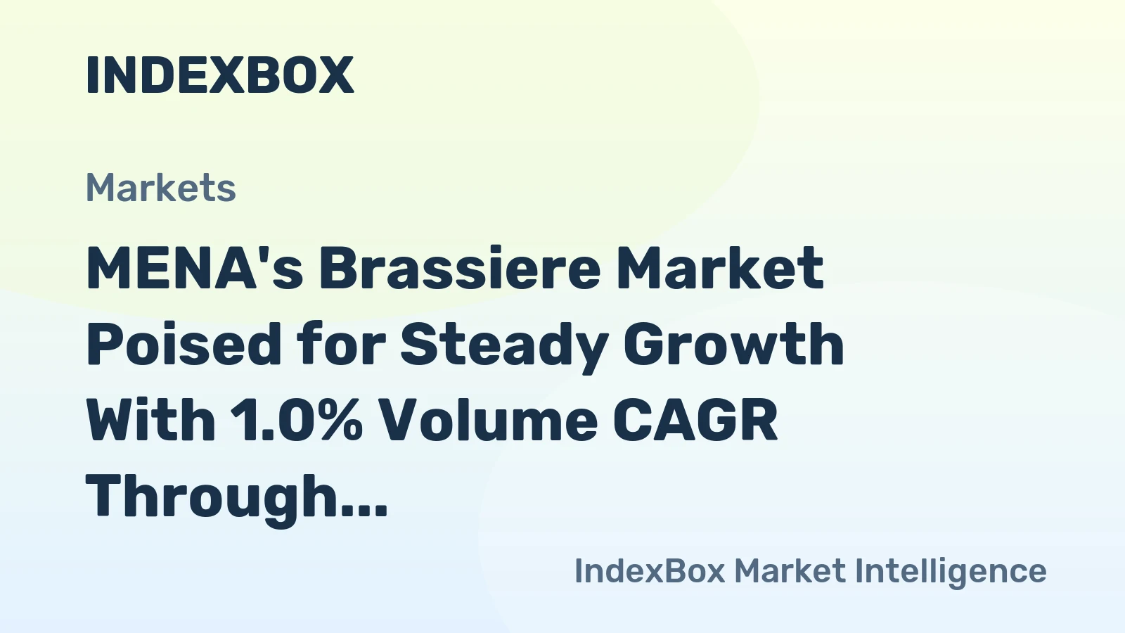 MENA's Brassiere Market Poised for Steady Growth With 1.0% Volume CAGR Through 2035