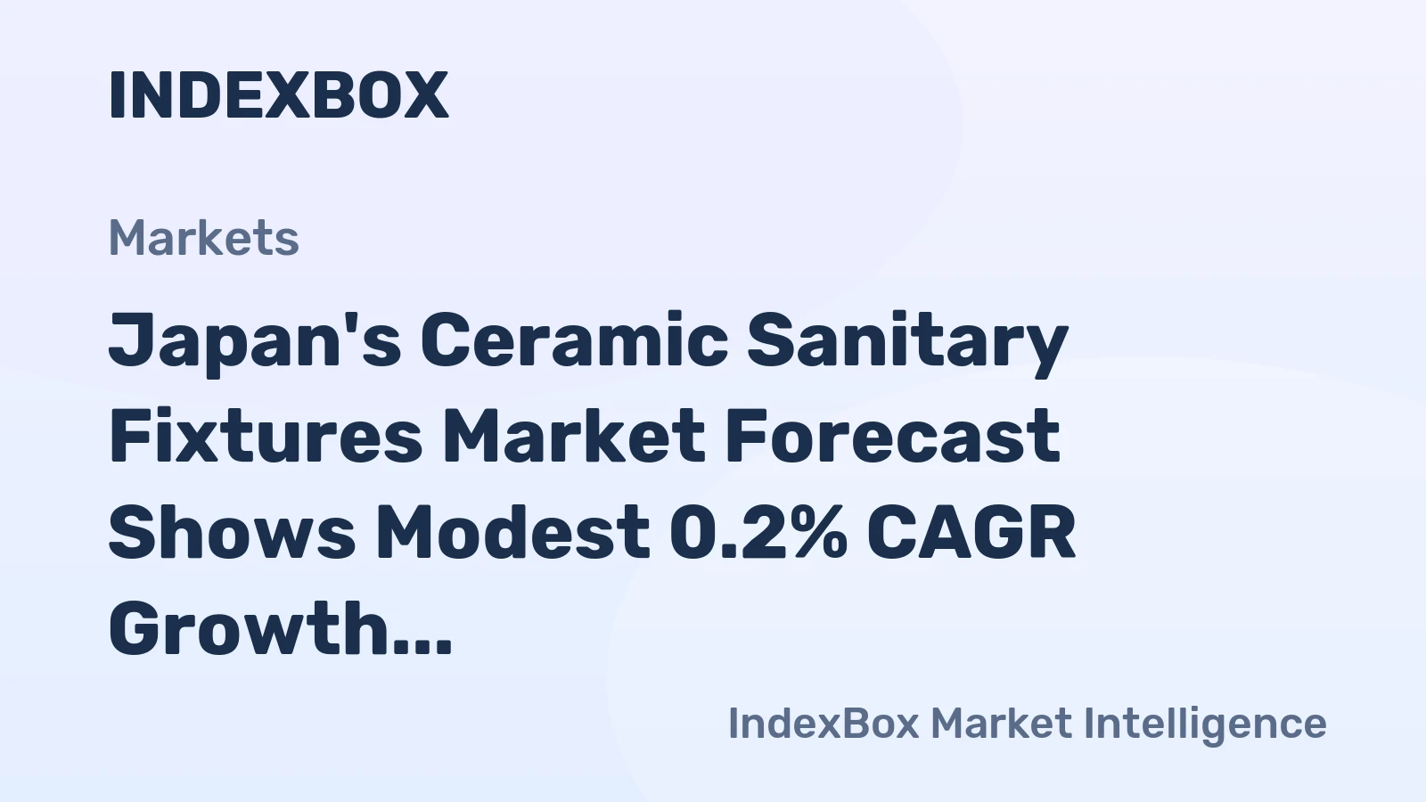 Japan's Ceramic Sanitary Fixtures Market Forecast Shows Modest 0.2% CAGR Growth Through 2035