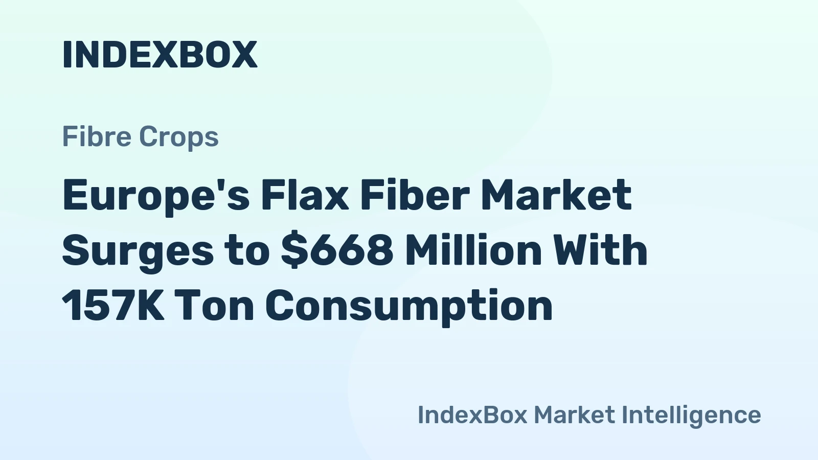 Europe's Flax Fiber Market Surges to $668 Million With 157K Ton Consumption