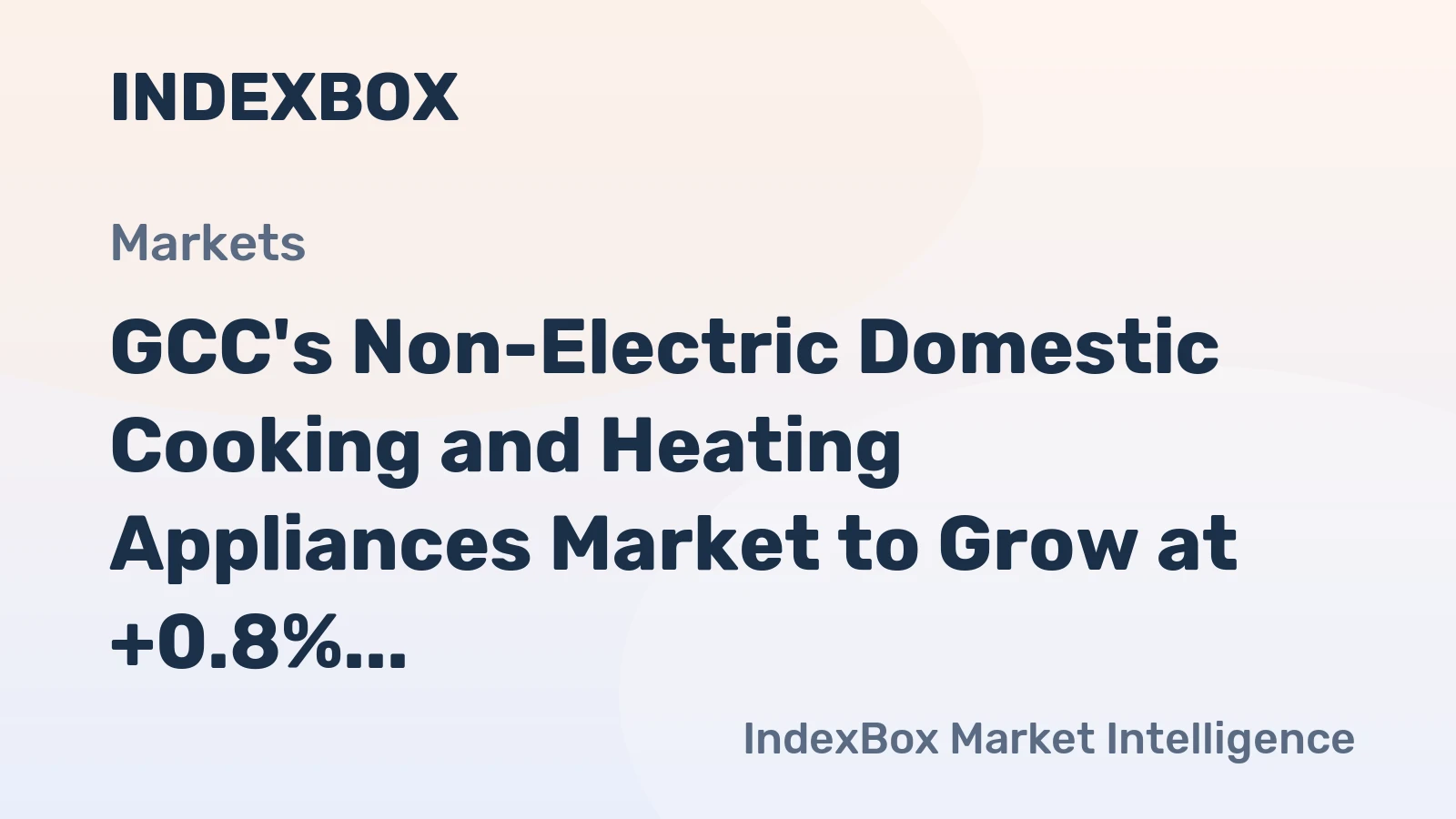 GCC's Non-Electric Domestic Cooking and Heating Appliances Market to Grow at +0.8% CAGR, Reaching 2.7M Units by 2035