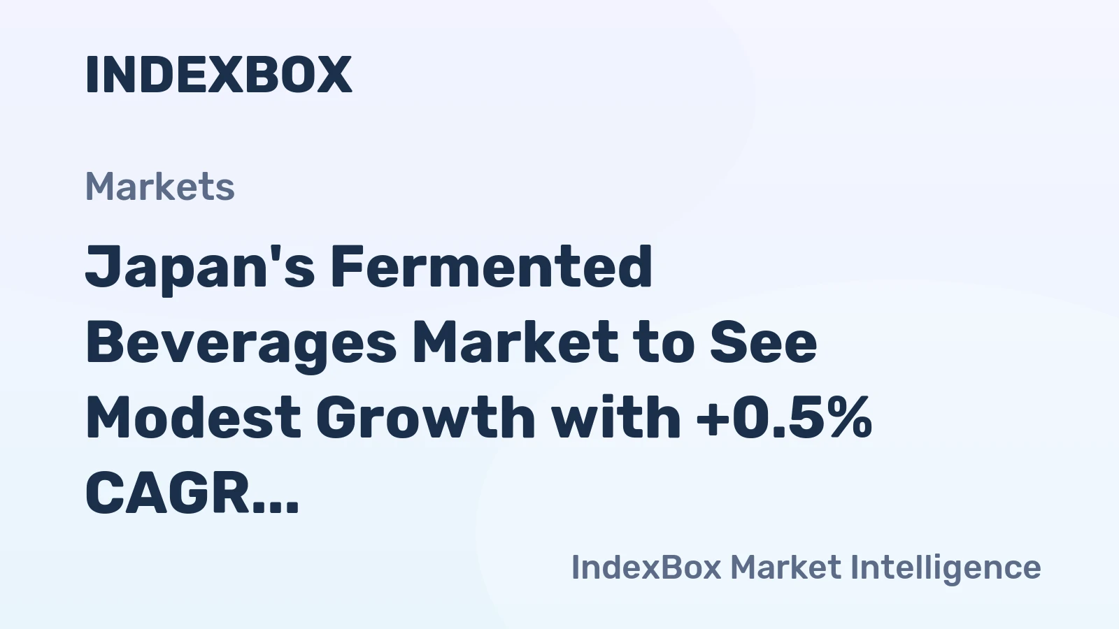 Japan's Fermented Beverages Market to See Modest Growth with +0.5% CAGR through 2035