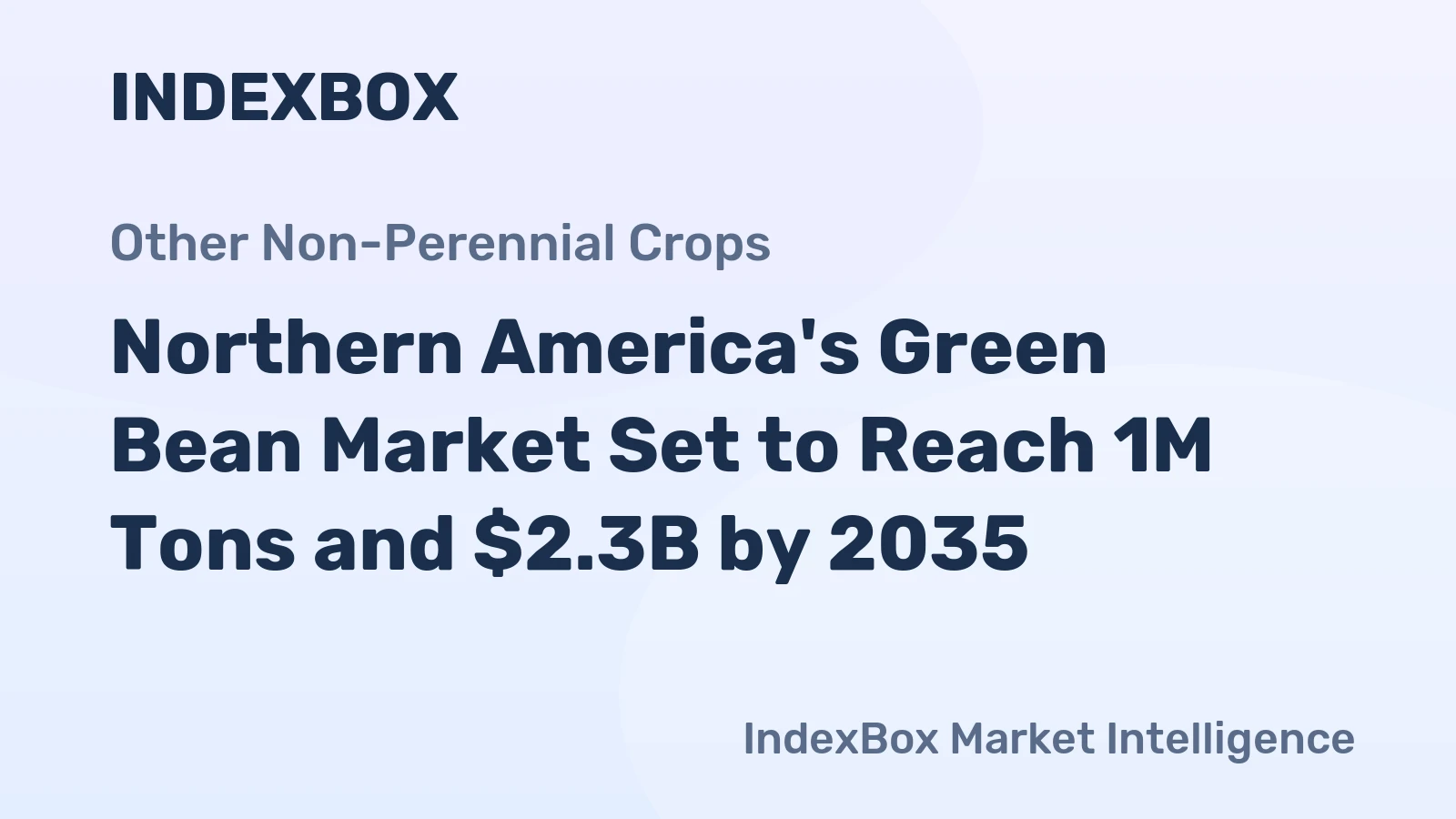Northern America's Green Bean Market Set to Reach 1M Tons and $2.3B by 2035
