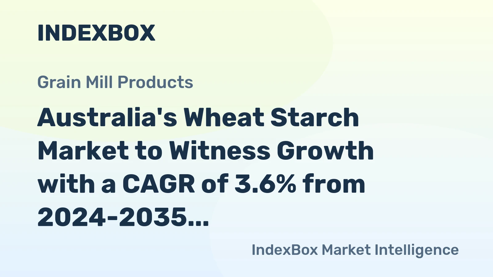 Australia's Wheat Starch Market to Witness Growth with a CAGR of 3.6% from 2024-2035