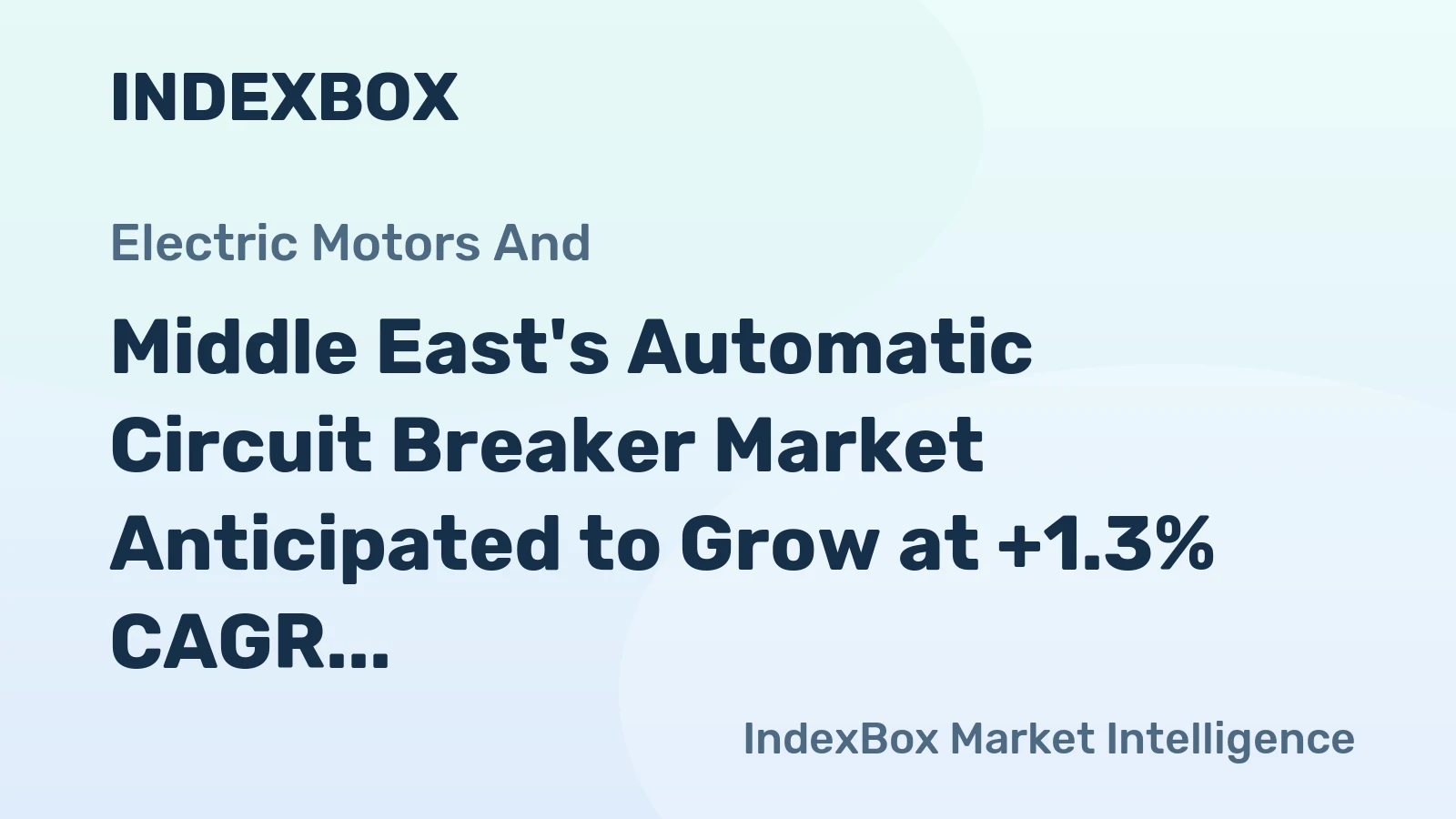 Middle East's Automatic Circuit Breaker Market Anticipated to Grow at +1.3% CAGR, Reaching $748M by 2035