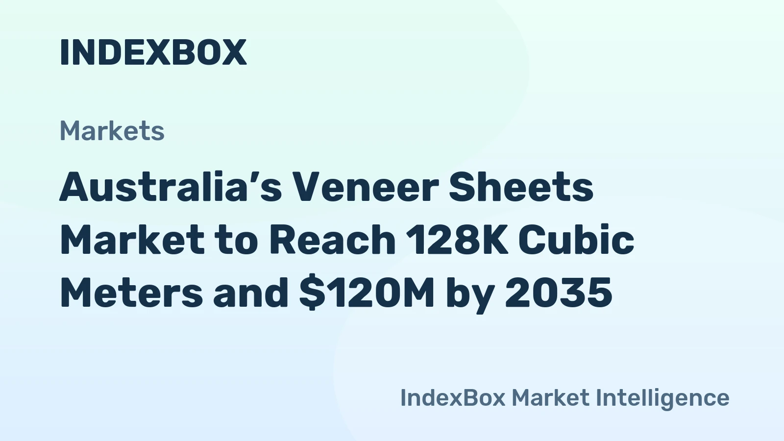 Australia’s Veneer Sheets Market to Reach 128K Cubic Meters and $120M by 2035