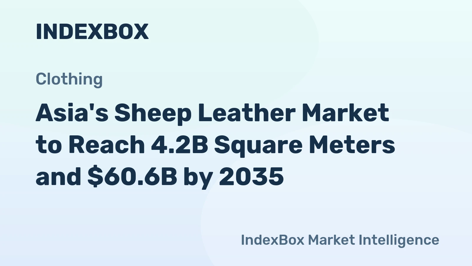 Asia's Sheep Leather Market to Reach 4.2B Square Meters and $60.6B by 2035
