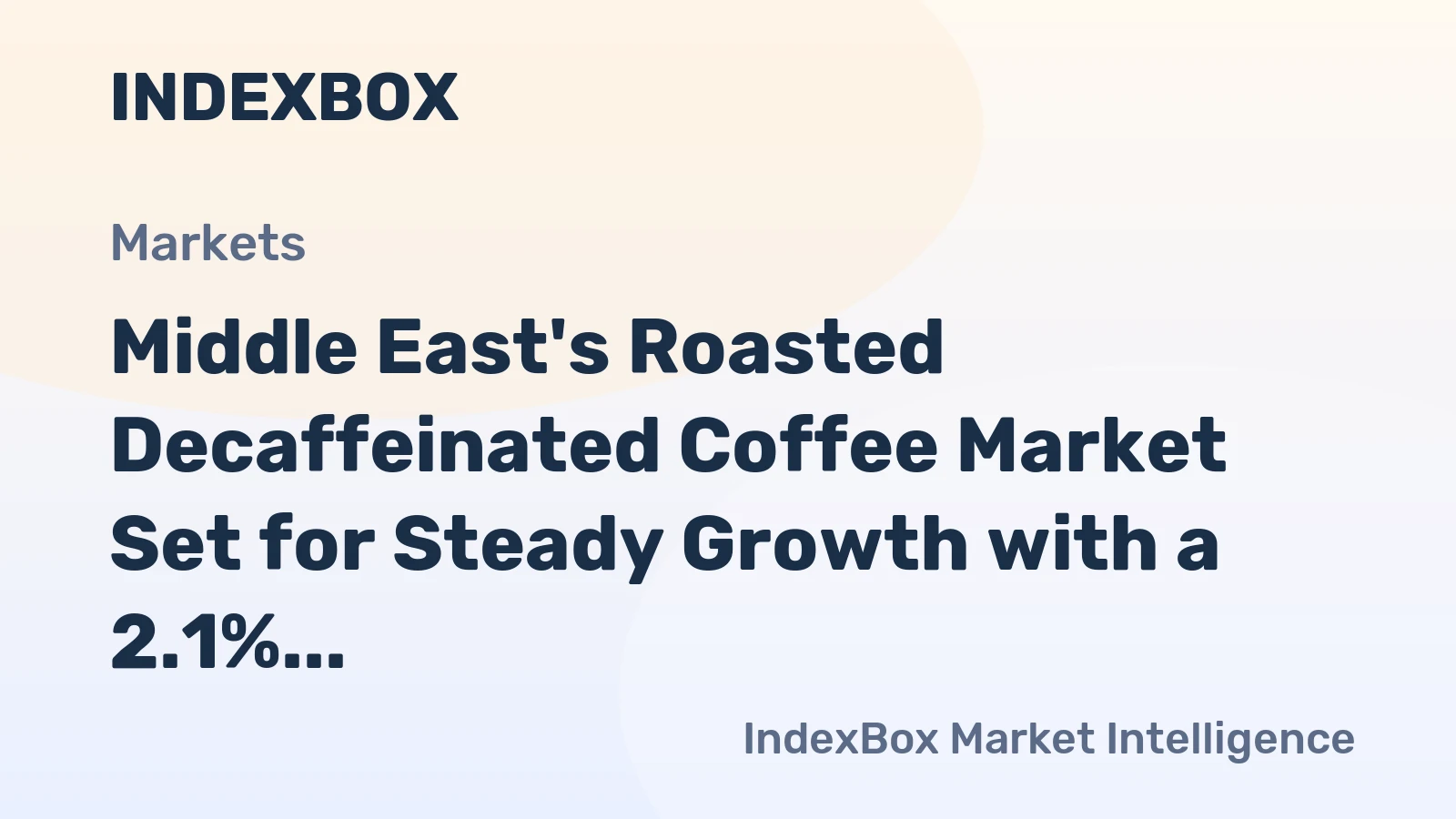 Middle East's Roasted Decaffeinated Coffee Market Set for Steady Growth with a 2.1% CAGR
