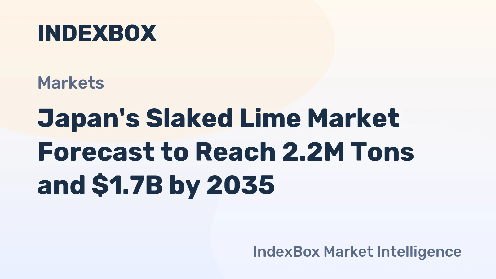 Japan's Slaked Lime Market Forecast to Reach 2.2M Tons and $1.7B by 2035
