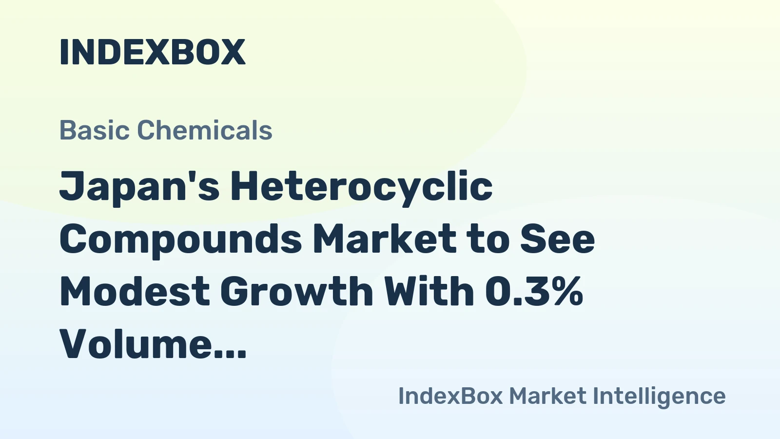 Japan's Heterocyclic Compounds Market to See Modest Growth With 0.3% Volume CAGR Through 2035