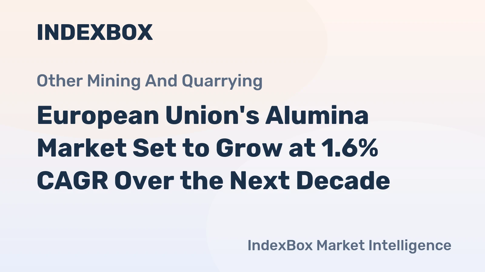European Union's Alumina Market Set to Grow at 1.6% CAGR Over the Next Decade