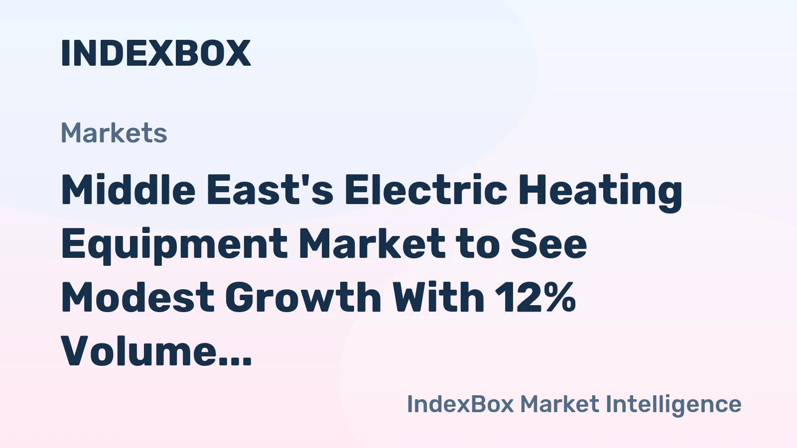 Middle East's Electric Heating Equipment Market to See Modest Growth With 12% Volume CAGR Through 2035